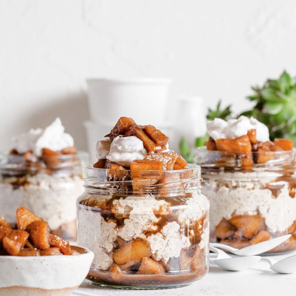 Spiced apple overnight oats | Nourish plant-based living