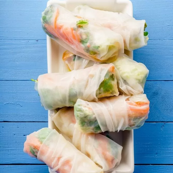 Tofu rainbow rice paper rolls | Nourish plant-based living